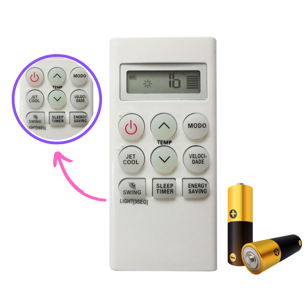 Controle Remoto Ar Condicionado Compatível com LG Smile Frio AKB TSN ...
