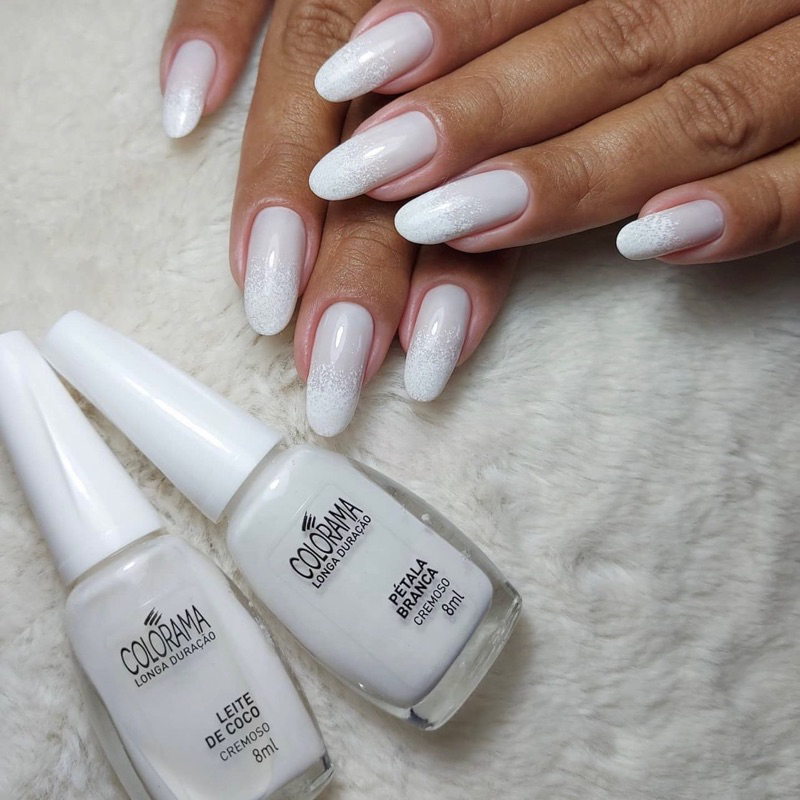 Kit 2 Esmalte Colorama Leite de Coco e Pétala Branca | Shopee Brasil