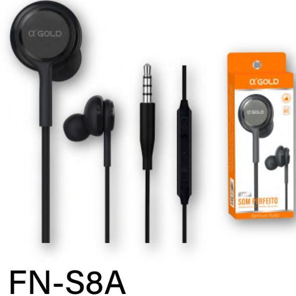 Fones De Ouvido Com Fio in-ear Com Microfone Som Alto a'gold FN-S8A custo benefício/ cabo ...