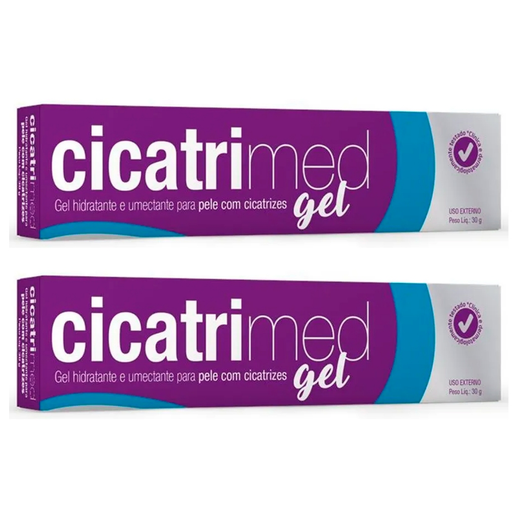Kit 2x Cicatrimed Gel Hidratante Para Pele Com Cicatrizes 30G Cimed ...