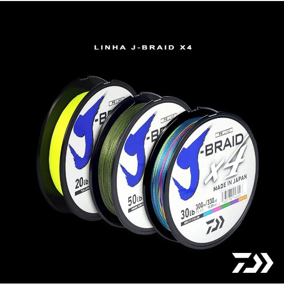 Linha Multifilamento ORIGINAL Daiwa J-braid X4 Cor Amarelo PE 135 metros | Shopee Brasil