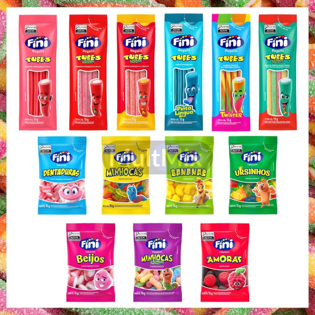 Fini Tubes e Fini Mini 15g - Unidade | Shopee Brasil