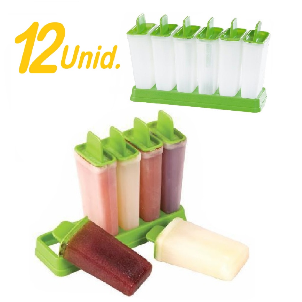 12 Formas Para Sorvete Picolé Cores - BPA Free | Shopee Brasil