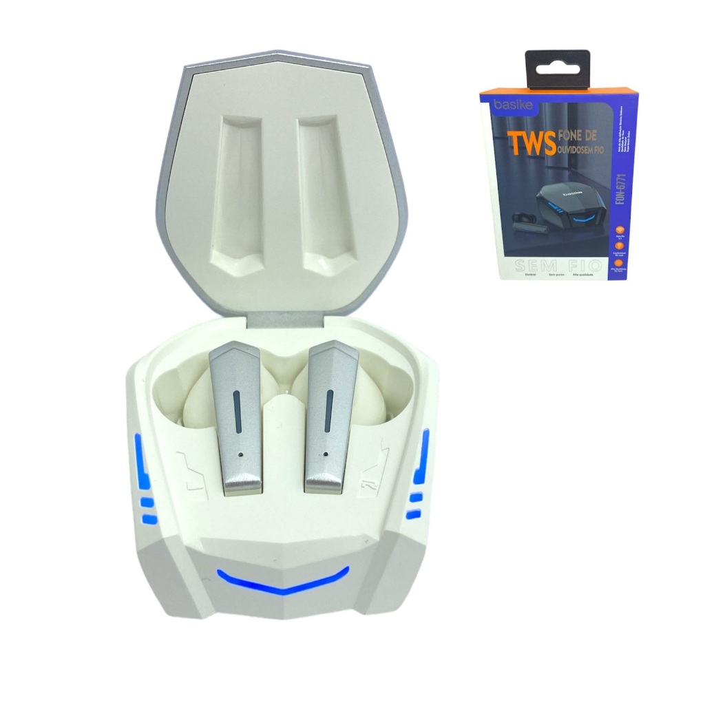Fone Ouvido Bluetooth Basike TWS Sem Fio Fon-6771. | Shopee Brasil