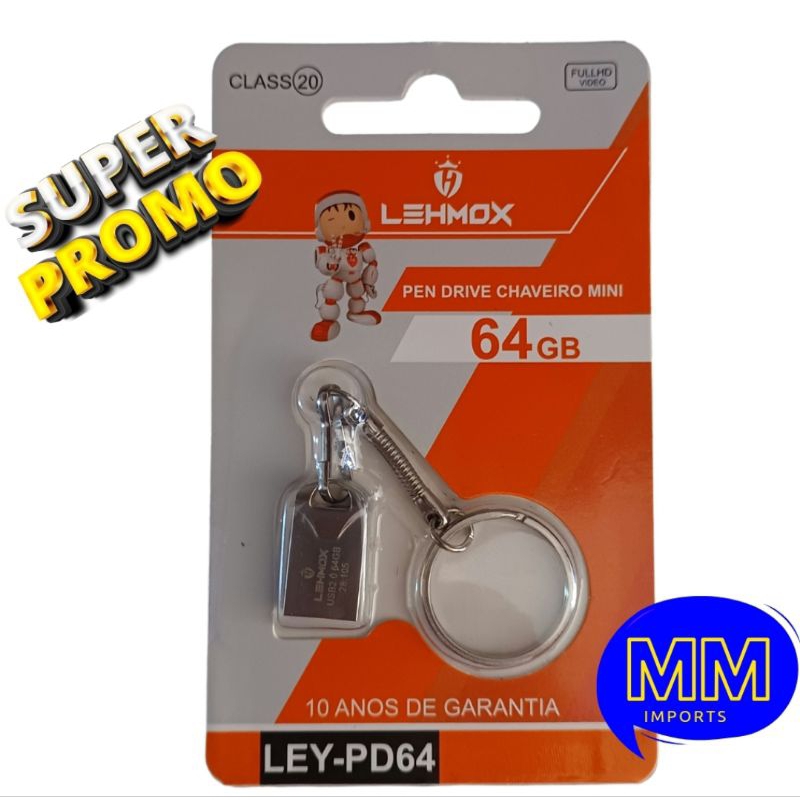 pendrive 64GB ou 32GB LEHMOX CLASS20 FULLHD vídeo ORIGINAL | Shopee Brasil