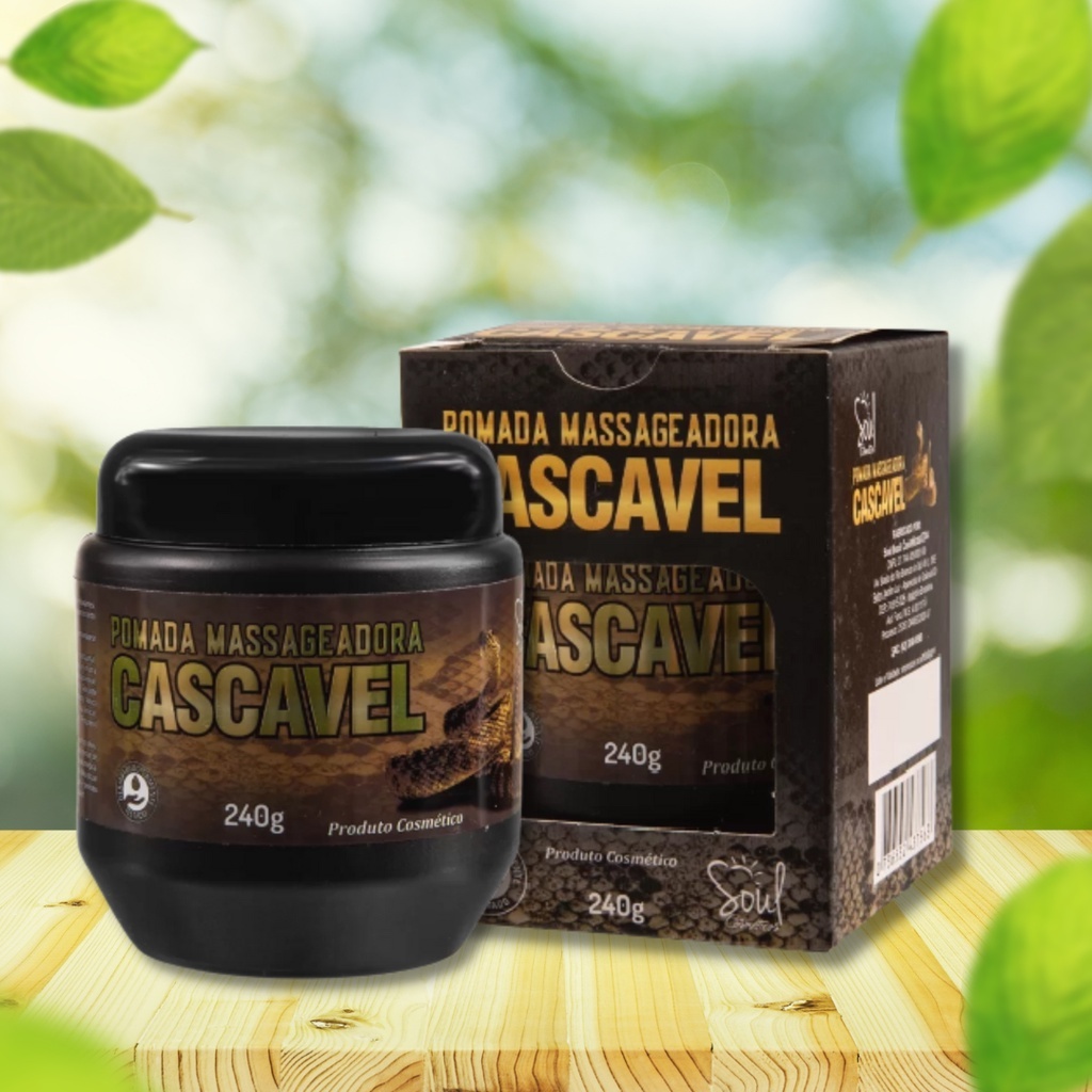 Kit c/3 Pomada Massageadora CASCAVEL 240g - SOUL COSMÉTICOS | Shopee Brasil