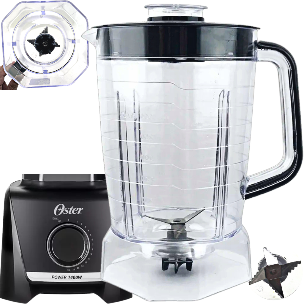 Copo Liquidificador Para Oster Power 1400 Full Oliq610 Preto | Shopee ...