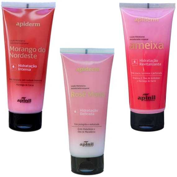 Kit Hidratante Corporal Feminino Nutrição Loção Apinil Apiderm | Shopee ...