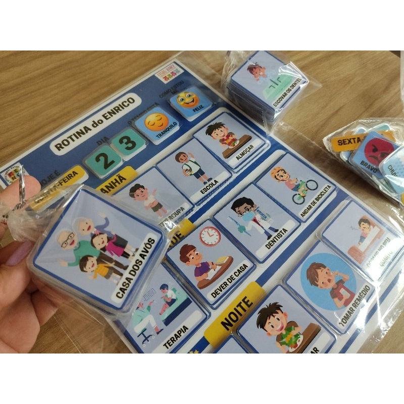 Rotina Diária Infantil - Educativo para crianças | Shopee Brasil
