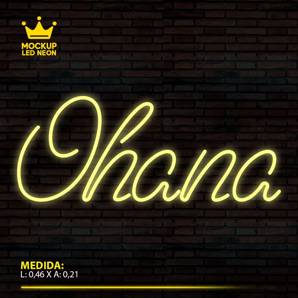 Painel Neon Led em Acrílico Personalizado - Ohana | Shopee Brasil