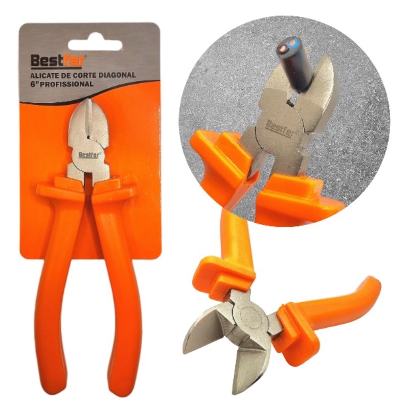 Alicate de corte diagonal isolado 6 polegadas profissional eletricista | Shopee Brasil