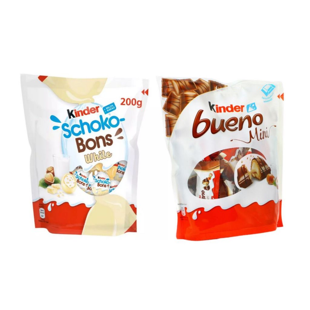 Kit Chocolate Kinder Schoko Bons 200g e Kinder Bueno Mini 108g | Shopee ...