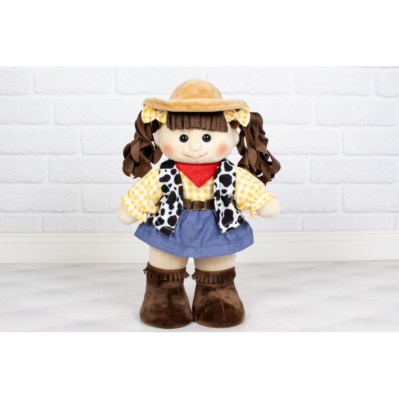 Boneca Boneco Fazendeiro Peão Caipira Pelúcia Decoração Brinquedo ...