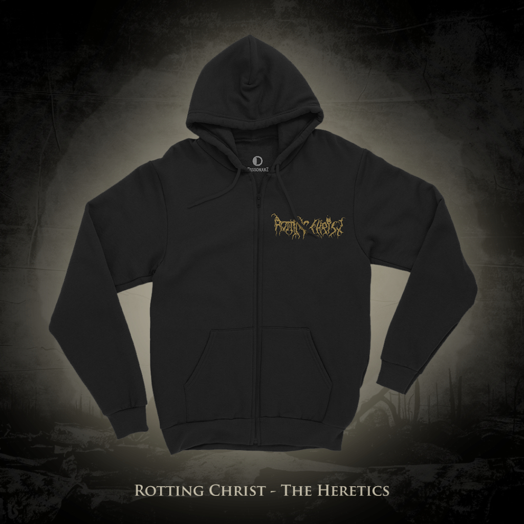 Moletom canguru com zíper: Rotting Christ - The Heretics - Greek Black ...