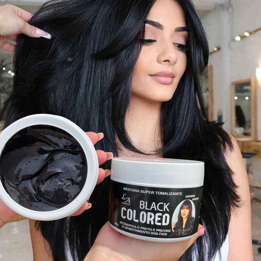 Tonalizante Preto Intenso - S/ Amônia - Resultado 100% Natural La cosméticos 300g | Shopee Brasil