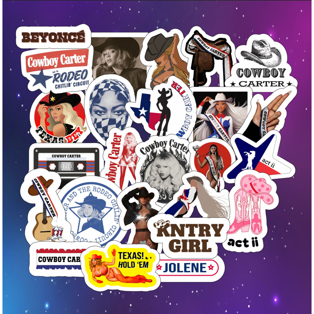 Pack Stickers - Beyoncé - Cowboy Carter - 25 unidades - Adesivos ...