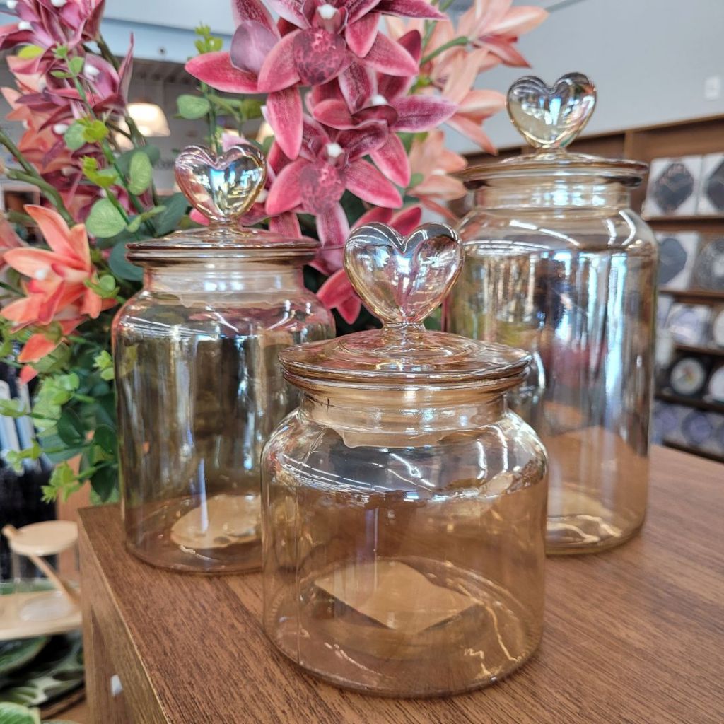 Pote Vidro Hermético Âmbar Afeto 650ml, 1 Litro e 1,3 Litros Kits ...
