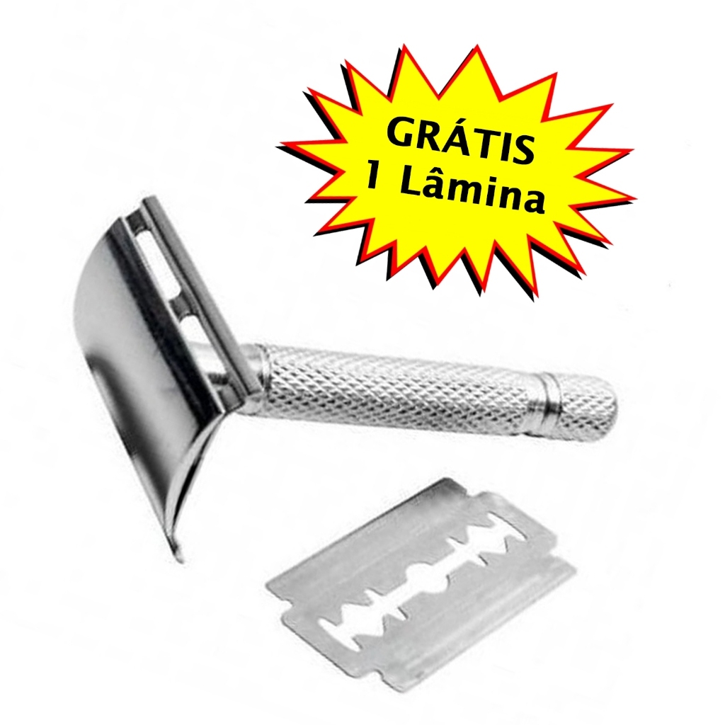 Aparelho Barbear Barbeador Clássico Metal Retrô Gillette | Shopee Brasil