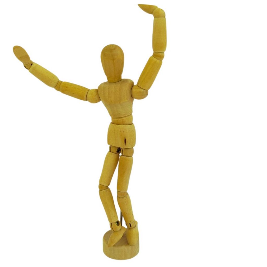Boneco Articulado Madeira Desenho Manequim 15 E 21 CM | Shopee Brasil