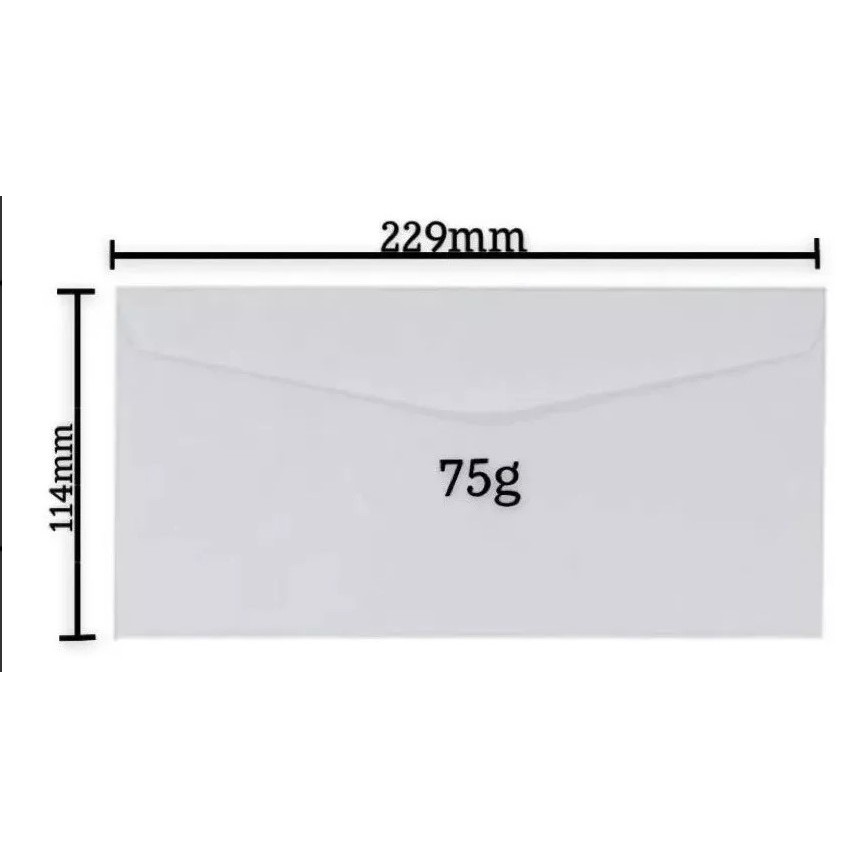 Envelope Carta Oficio 114x229 sem cep - Cx/1000 unidades | Shopee Brasil
