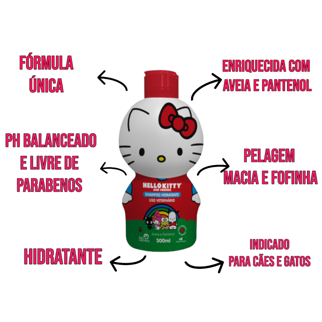 Shampoo Pet Society Hidratante Hello Kitty Hydra Envio Full | Shopee Brasil