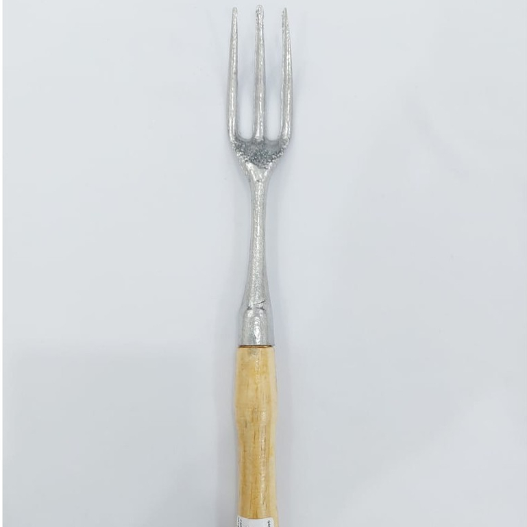 Garfo Cabo Longo de Madeira - Churrasco - Alumínio Batido - 30cm ...