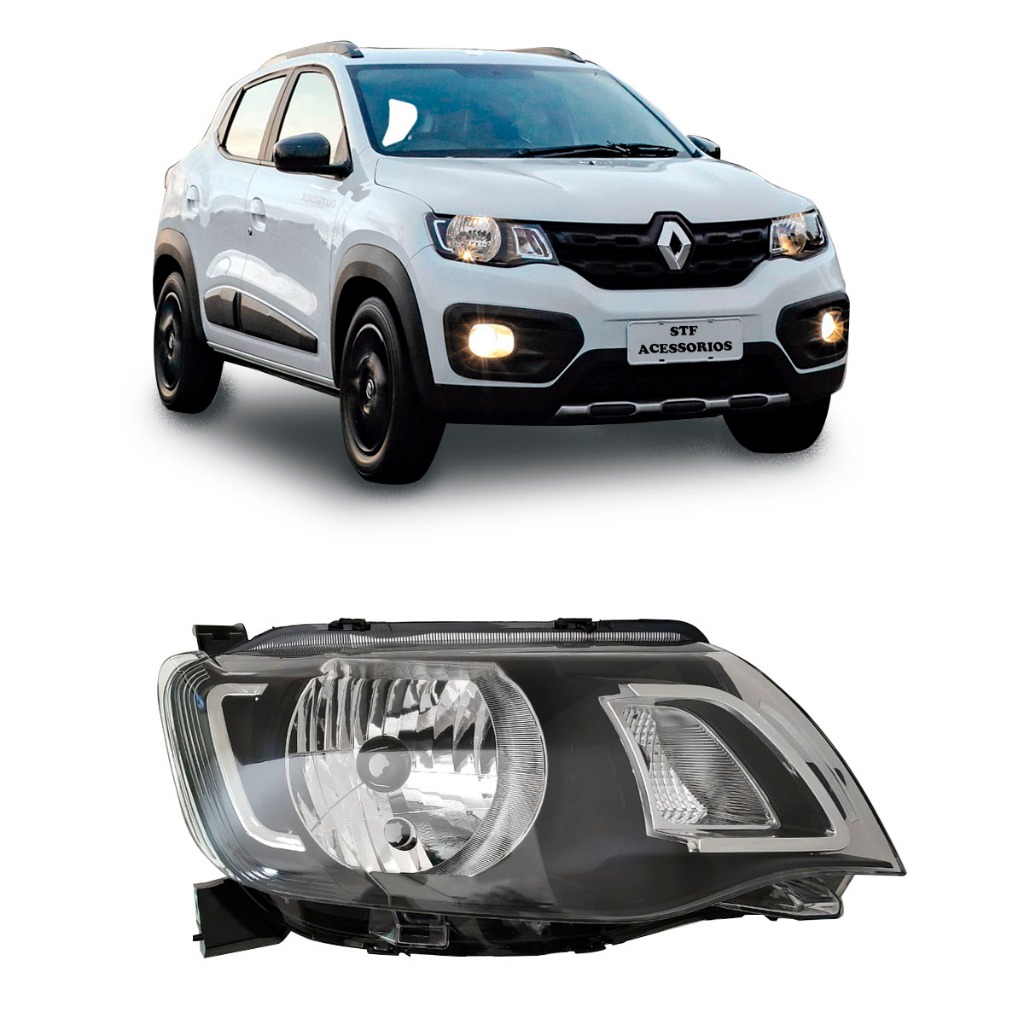 Farol Renault Kwid 2017 2018 2019 2020 2021 Ld | Shopee Brasil