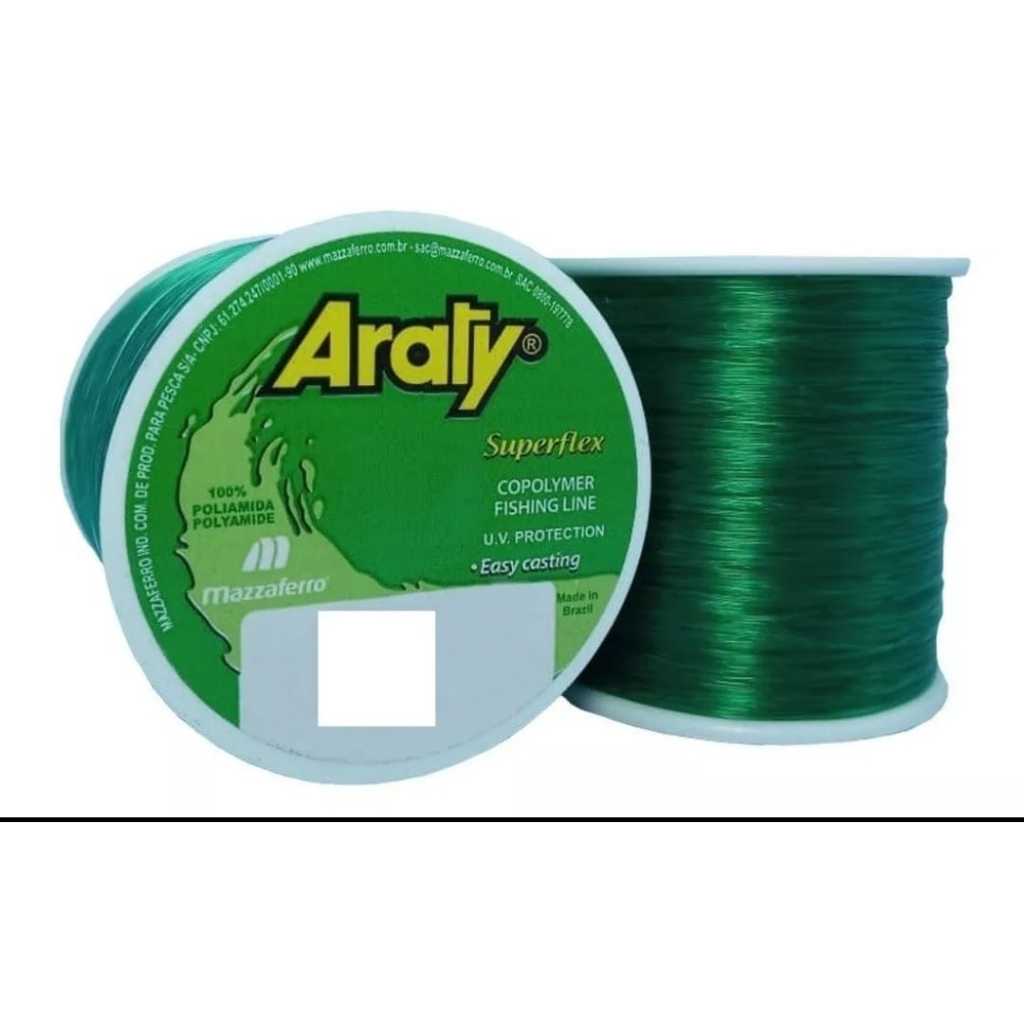Linha Pesca Araty Superflex 100 Gramas Cores Fume, Azul e Verde Varios ...