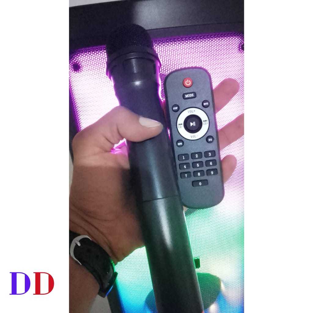 Caixa de Som Boombox Gigante RGB 4500w + Medio interno 80w Amplificada ...