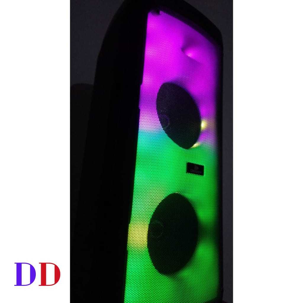 Caixa de Som RGB Boombox Gigante Pesada 4500w + Medio interno 80w ...