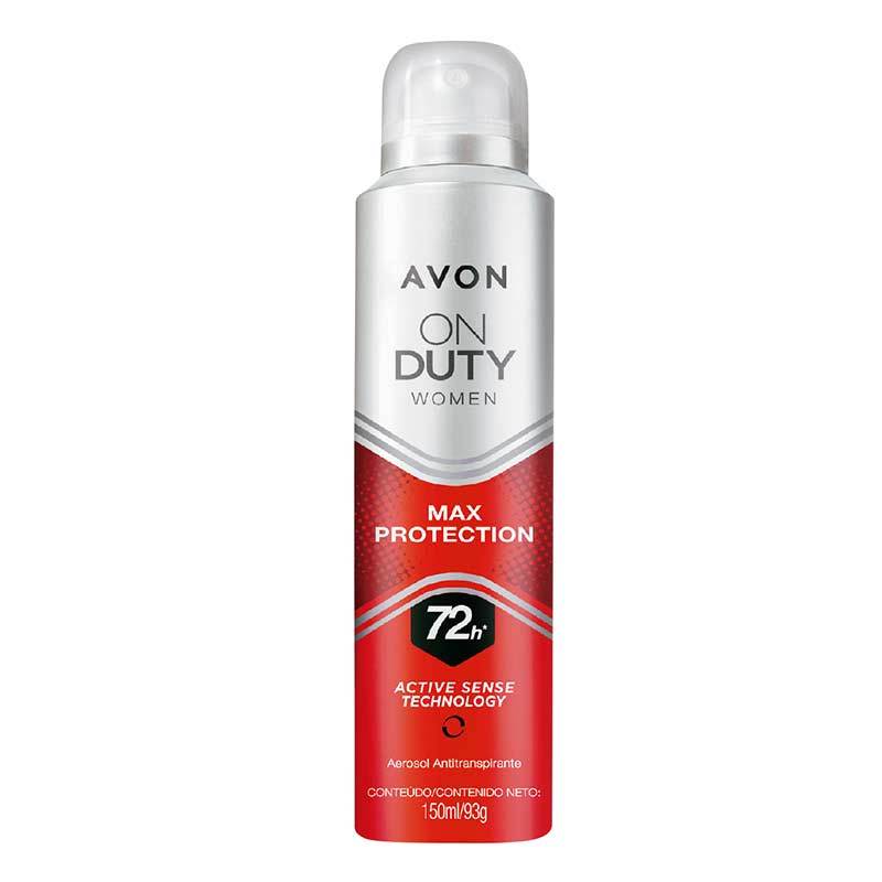 Desodorante aerosol 150ml- max. proteção/ on duty avon | Shopee Brasil