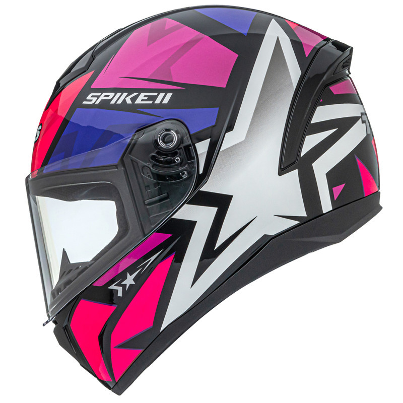 Capacete Moto Feminino Fechado Peels Spike 2 1ST Preto Rosa Pink Roxo ...