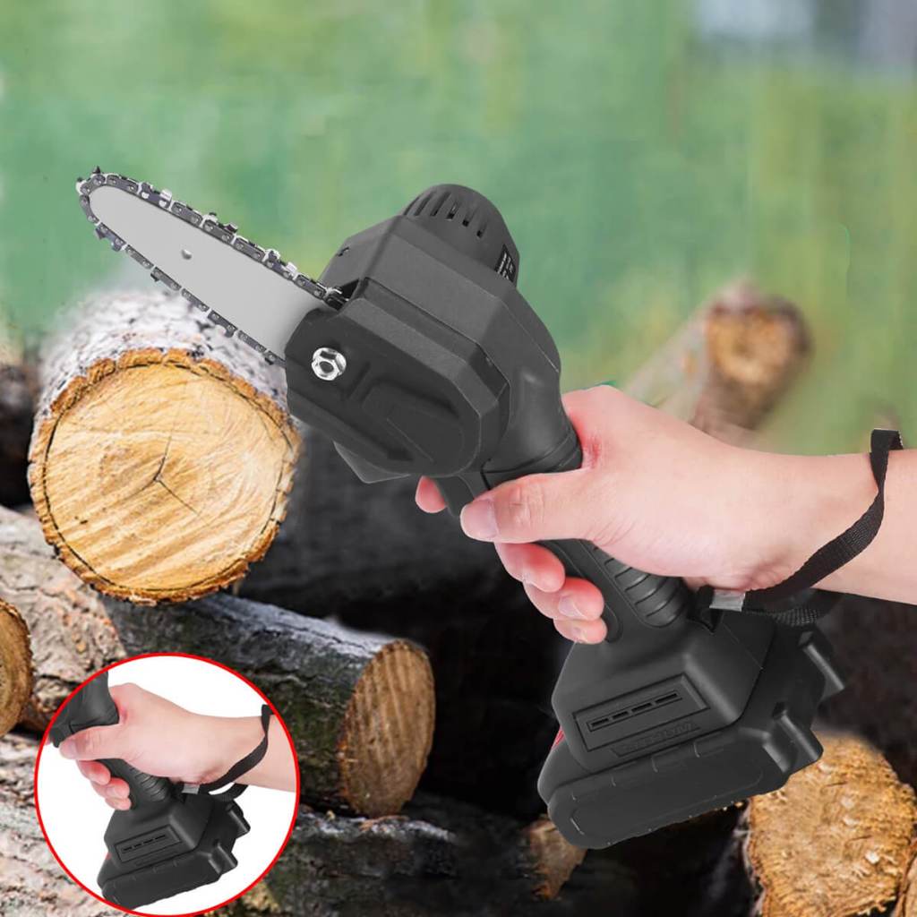 Mini Motosserra Portátil de 36V com Bateria Recarregável | Shopee Brasil