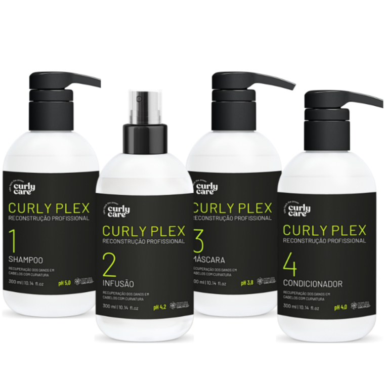 Kit Curly Plex - Reconstrucao Shampoo + Infusao + Mascara ...