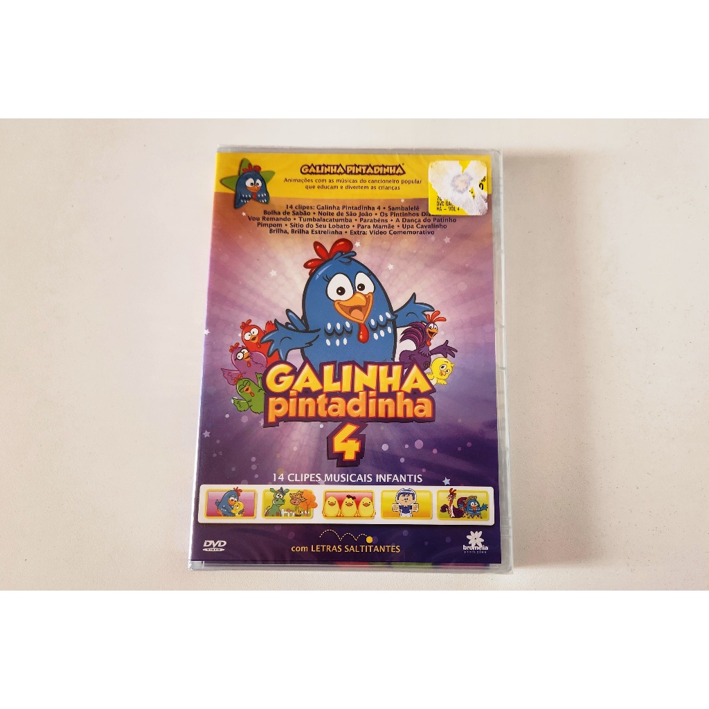 DVD infantil - Galinha Pintadinha 4 - 14 clipes musicais infantis | Shopee Brasil