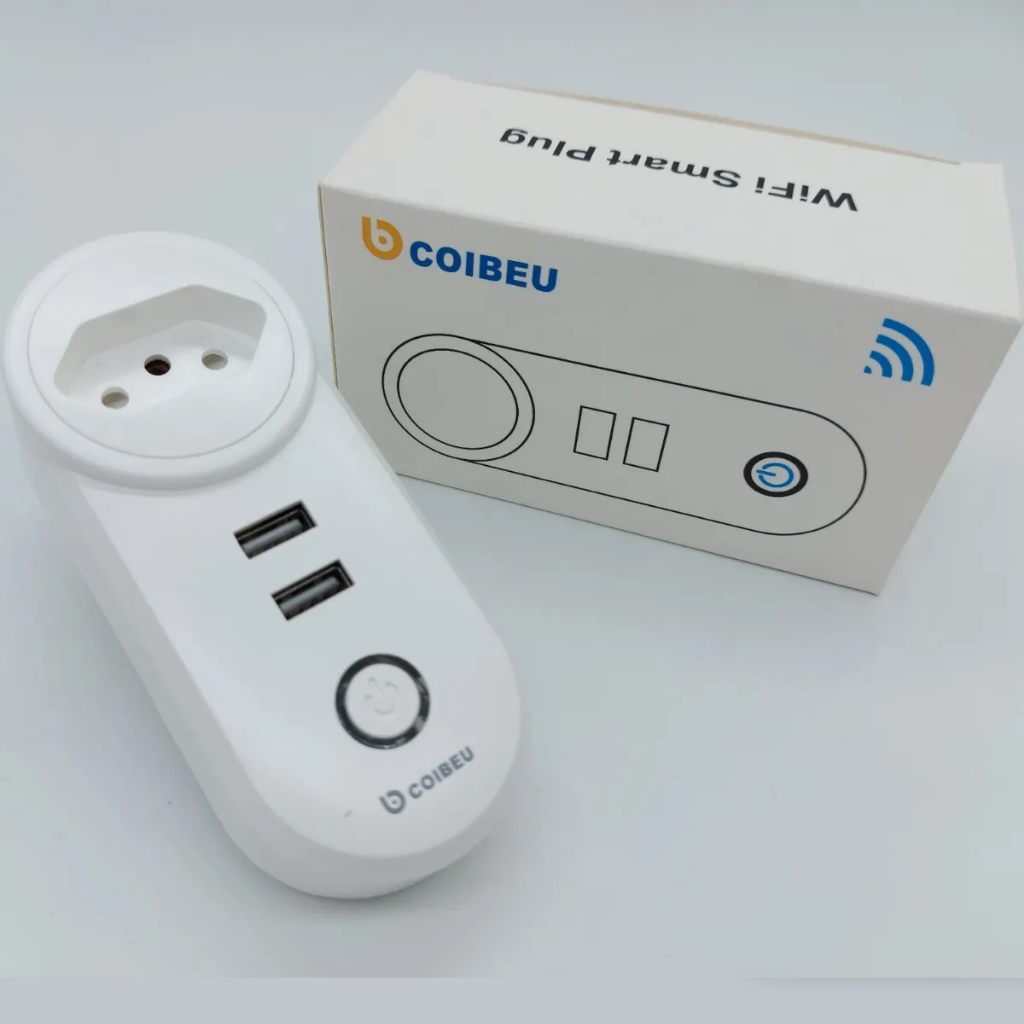 Smart Tomada Inteligente Com 2 Entrada Usb Wi-fi | Shopee Brasil