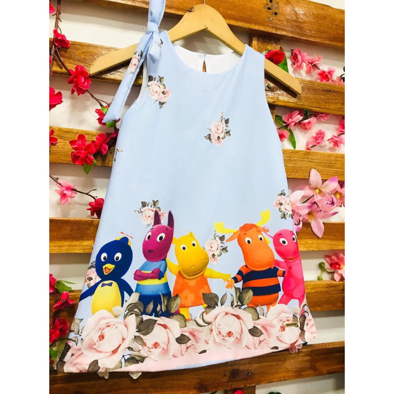 Vestido Backyardigans festa modelo Bruna infantil | Shopee Brasil