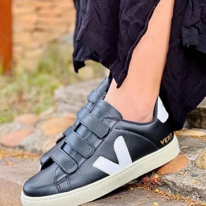 TENIS VERT PRETO BRANCO SOLADO BORRACHA UNISSEX 34 AO 43 ! | Shopee Brasil