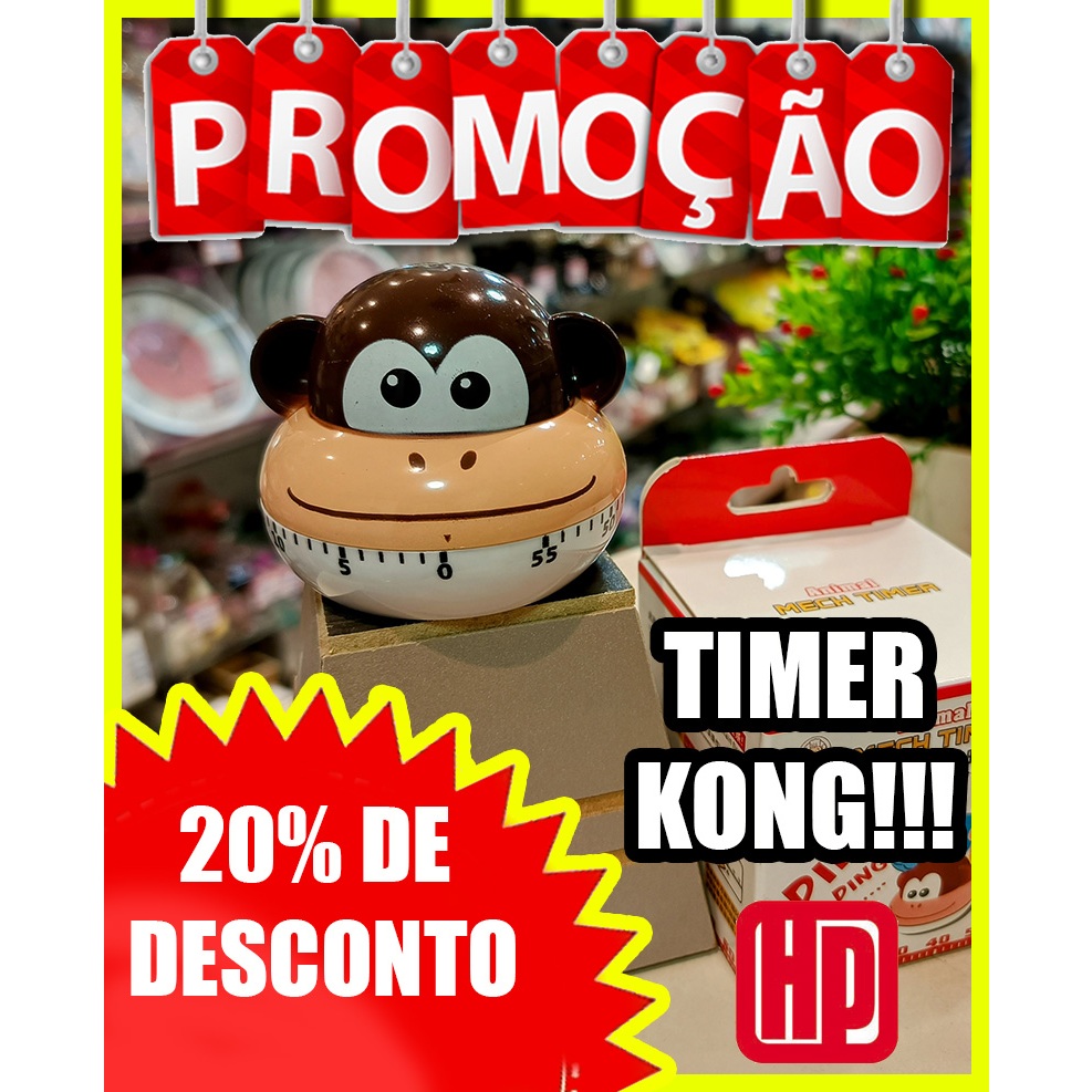 TIMER MECÂNICO KONG PROMOÇÃO | Shopee Brasil