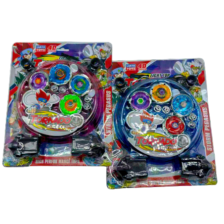 Brinquedo Kit Beyblade com com Luz LED + Lançadores + Arena De Batalha ...