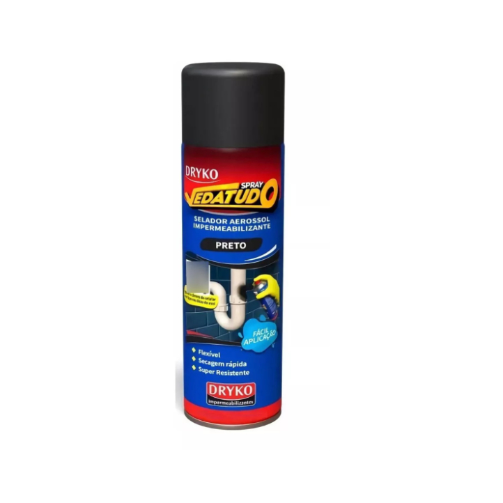 Spray Veda Tudo borracha líquida impermeabilizante Preto 400ml | Shopee ...