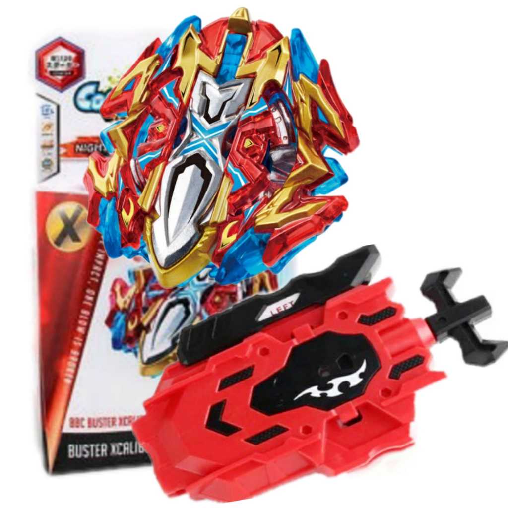 Brinquedo Lançador Beyblade Burst B-120 Buster Xcalibur + Lançador ...