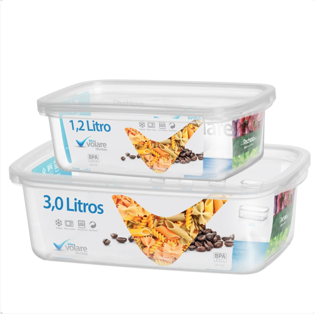 Kit Vasilha Pote Marmita Tampa Transparente 1,2l E 3l Medidas Presídio ...