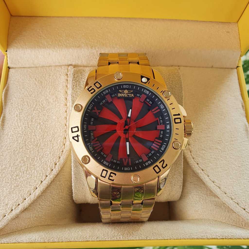 Invicta Speedway Turbine Relógio Masculino Dourado Eletrônico De Alta ...