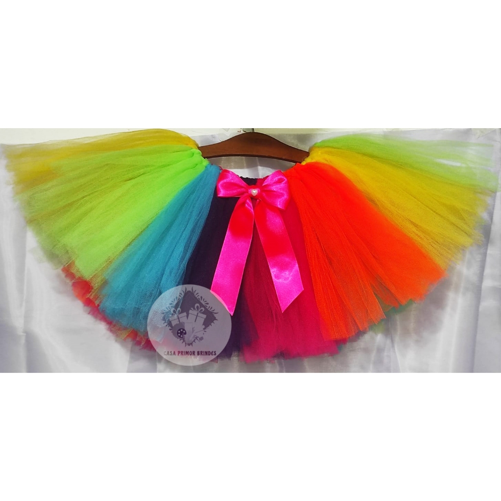 Saia de Tutu Infantil Arco íris sob medida (1 mês a 14 anos) | Shopee ...
