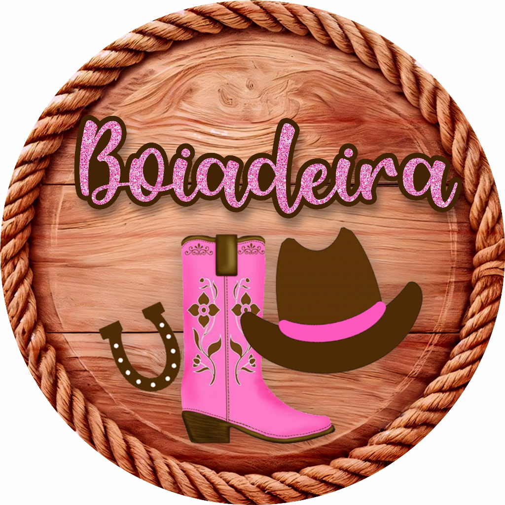 Painel de Festa Redondo 0,50x0,50 Mt Boiadeira | Shopee Brasil