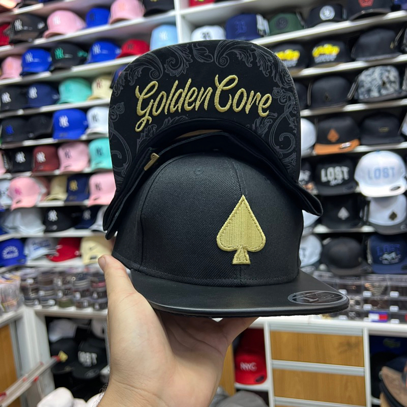 Boné Mcd Golden Core fitão de couro relíquia. | Shopee Brasil