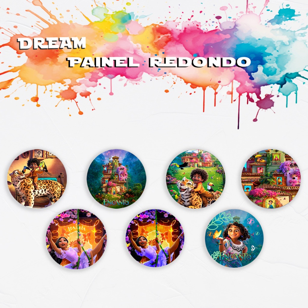 Painel Redondo Tematico Encanto Mirabel isabela Bruno Decoração Festa ...