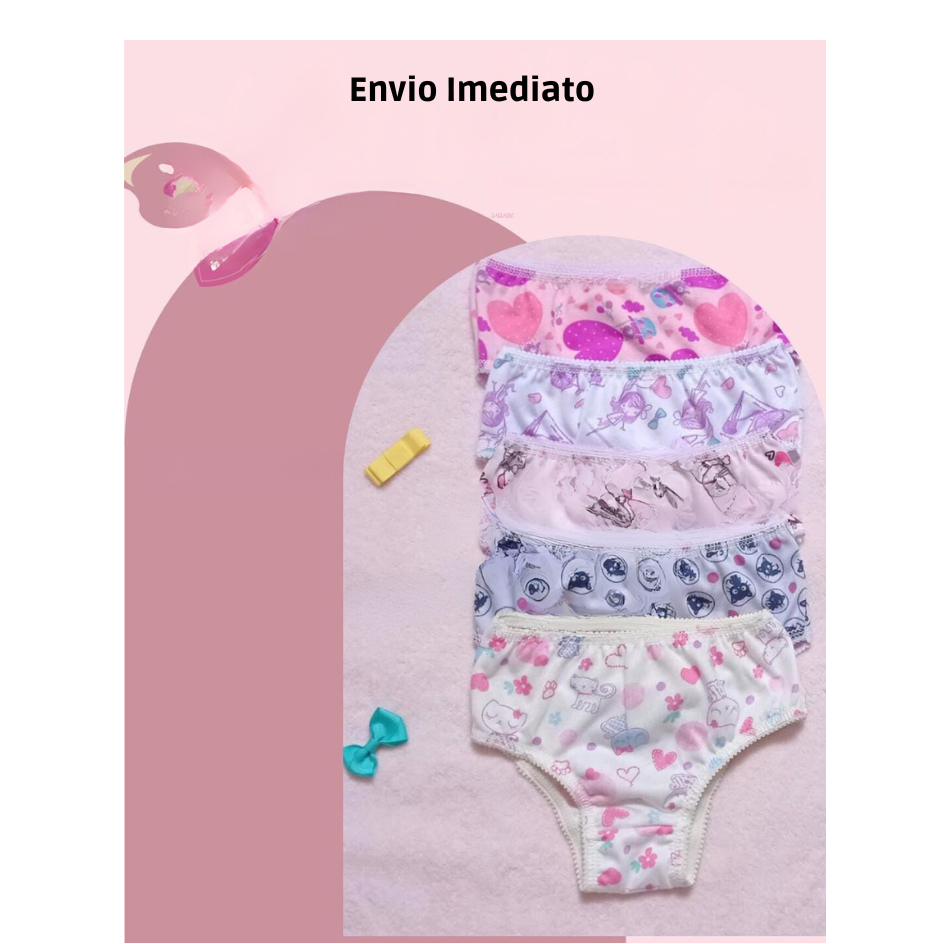 kit 10 Calcinha algodão infantil calçinha algodao kit de calcinha ...