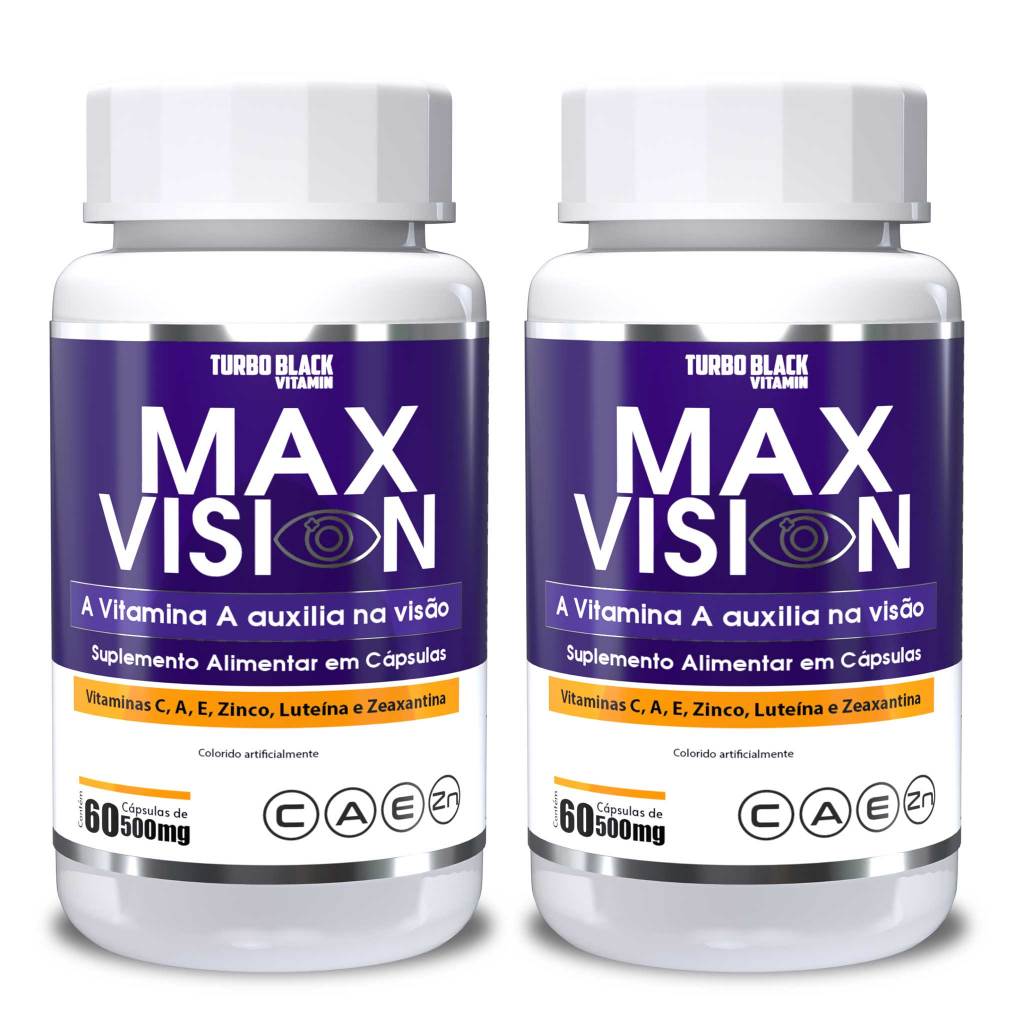 02 Max Vision Advance Turbo Black Total 120 cápsulas 500 mg Luteina ...